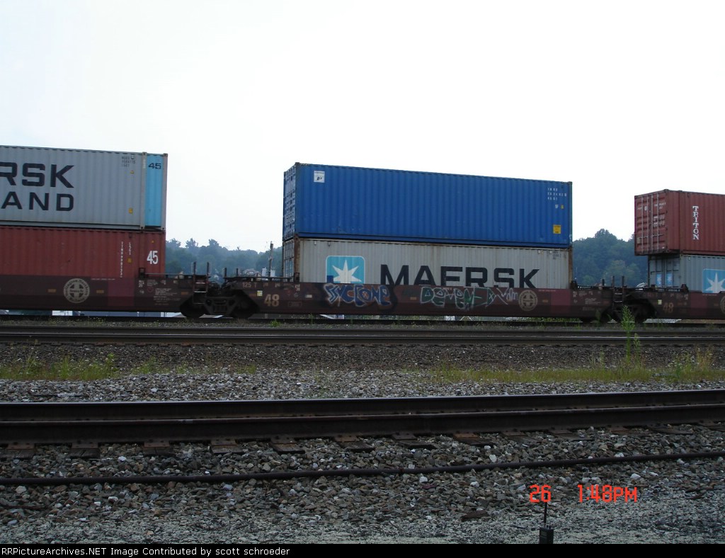 BNSF 240712C Double Stackcar EB